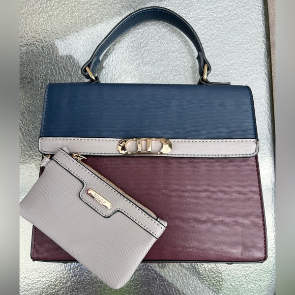 Dune London | Bags | Dune London Elegant Blue And Burgundy Handbag With ...